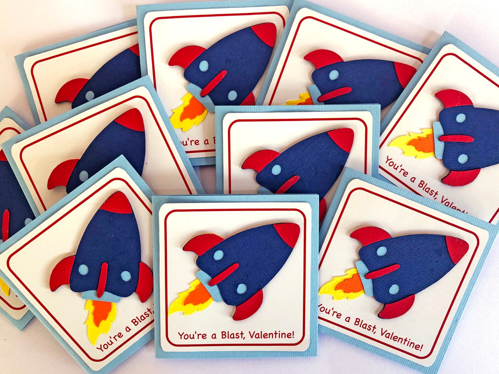Happy Valentines Day Mini Cards for Kids School and Classroom, Rocket ...