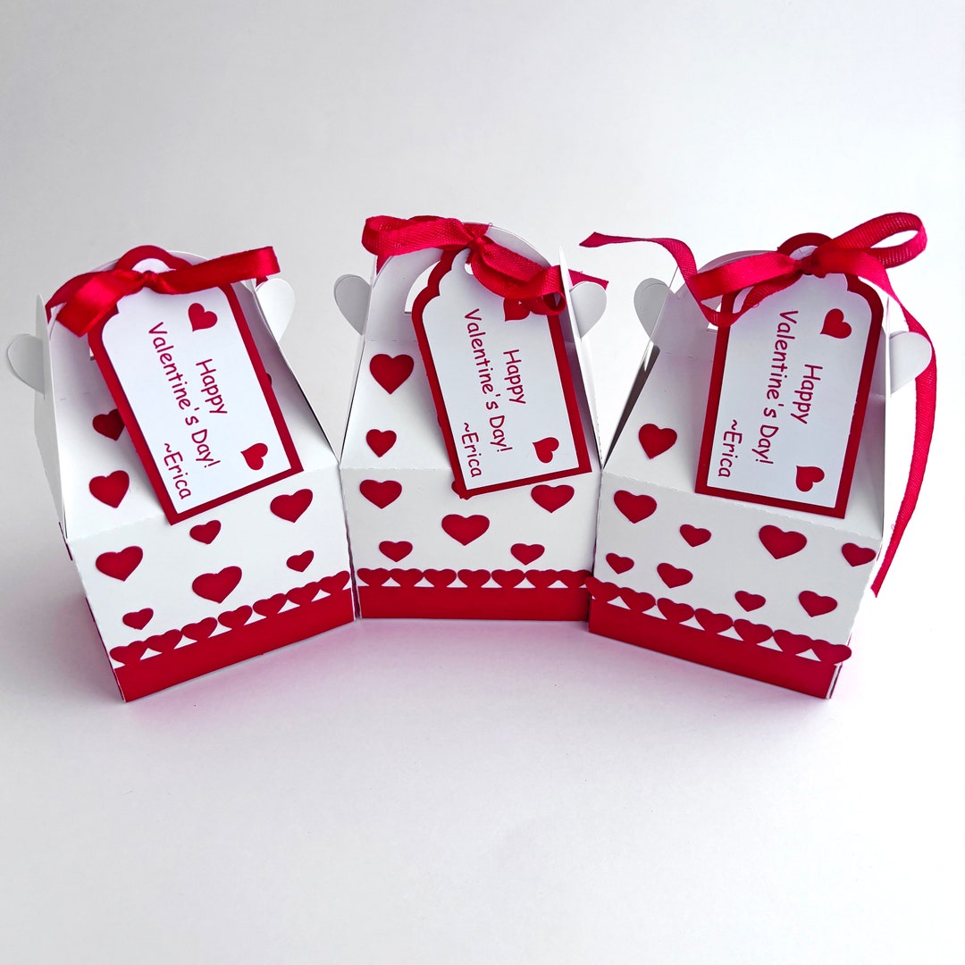 Valentine Favor Box, School Valentines Day Treat Box, Candy Box, Party ...