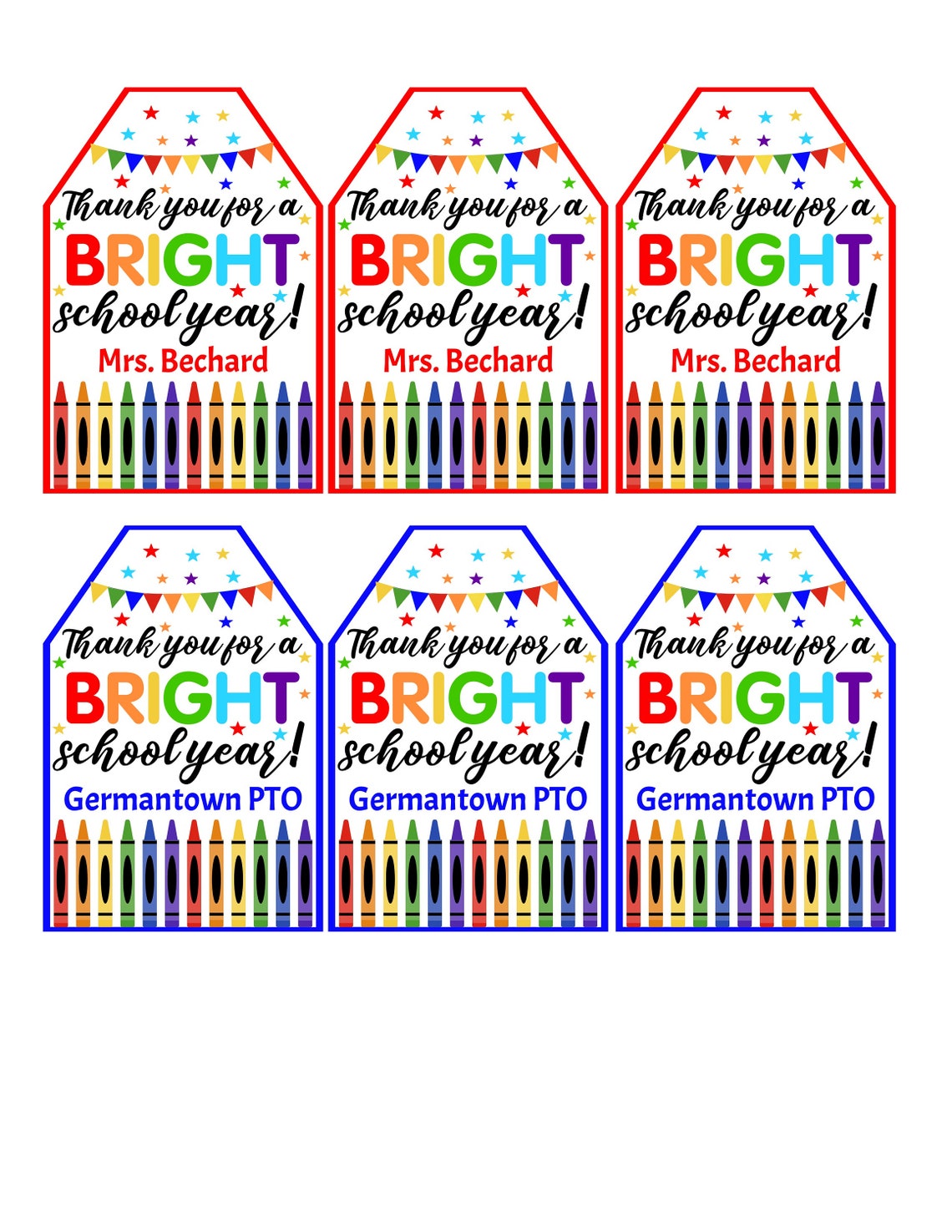 Last Day of School Favor Tags Printable End of School Gift - Etsy