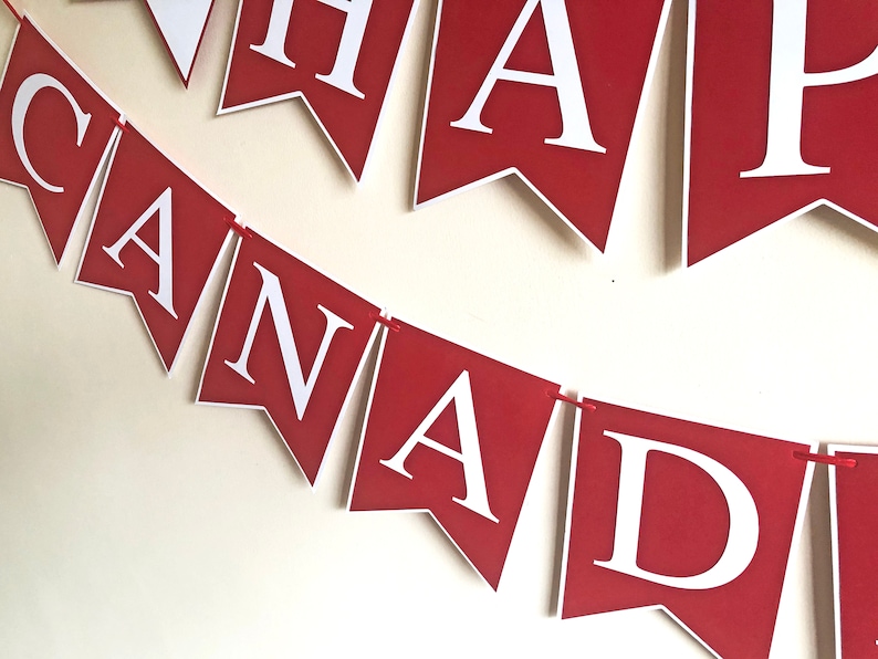 Canada Day Banner, Printable Happy Canada Day Party Decorations, July ...
