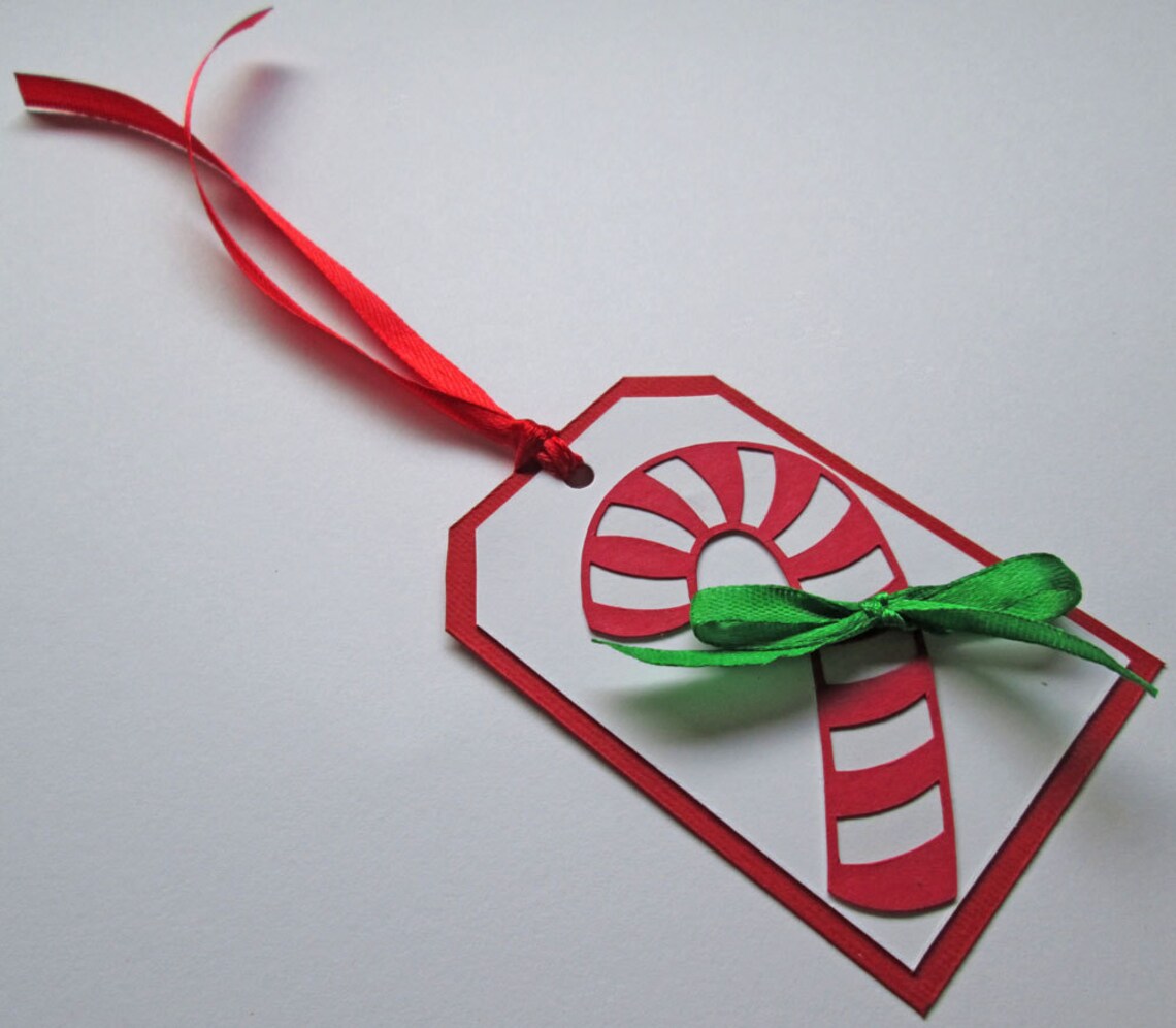Candy Cane Christmas Tags Christmas Gift Tags Holiday Gift | Etsy