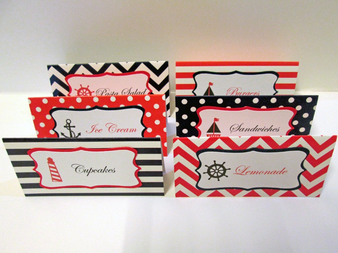 Nautical Party Decorations, Nautical Food Labels, Nautical Birthday ...