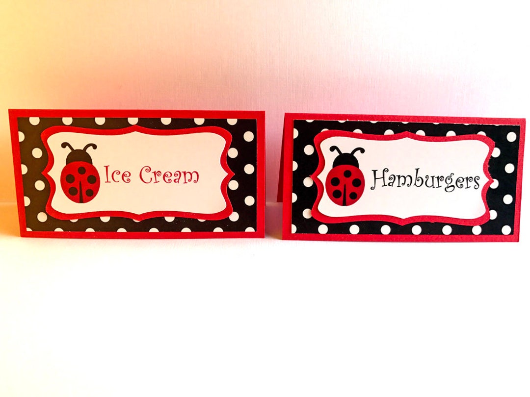 Ladybug Food Labels, Ladybug Birthday, Ladybug Party Decorations ...
