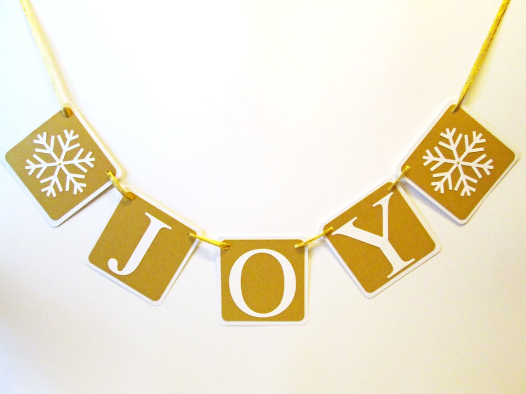 Joy Banner, Merry Christmas Banner, Joy Garland, Christmas Decoration ...