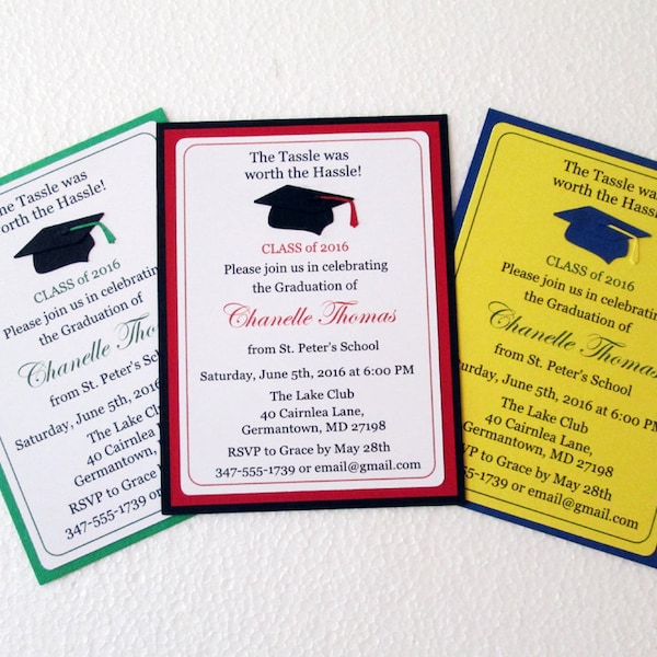 High School Graduation Invitations - Etsy