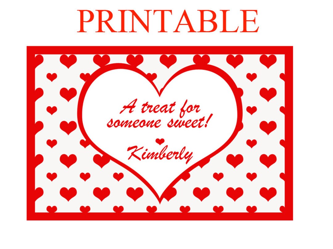 Printable Valentine Treat Bag Toppers, Valentine Treat Bags, School ...
