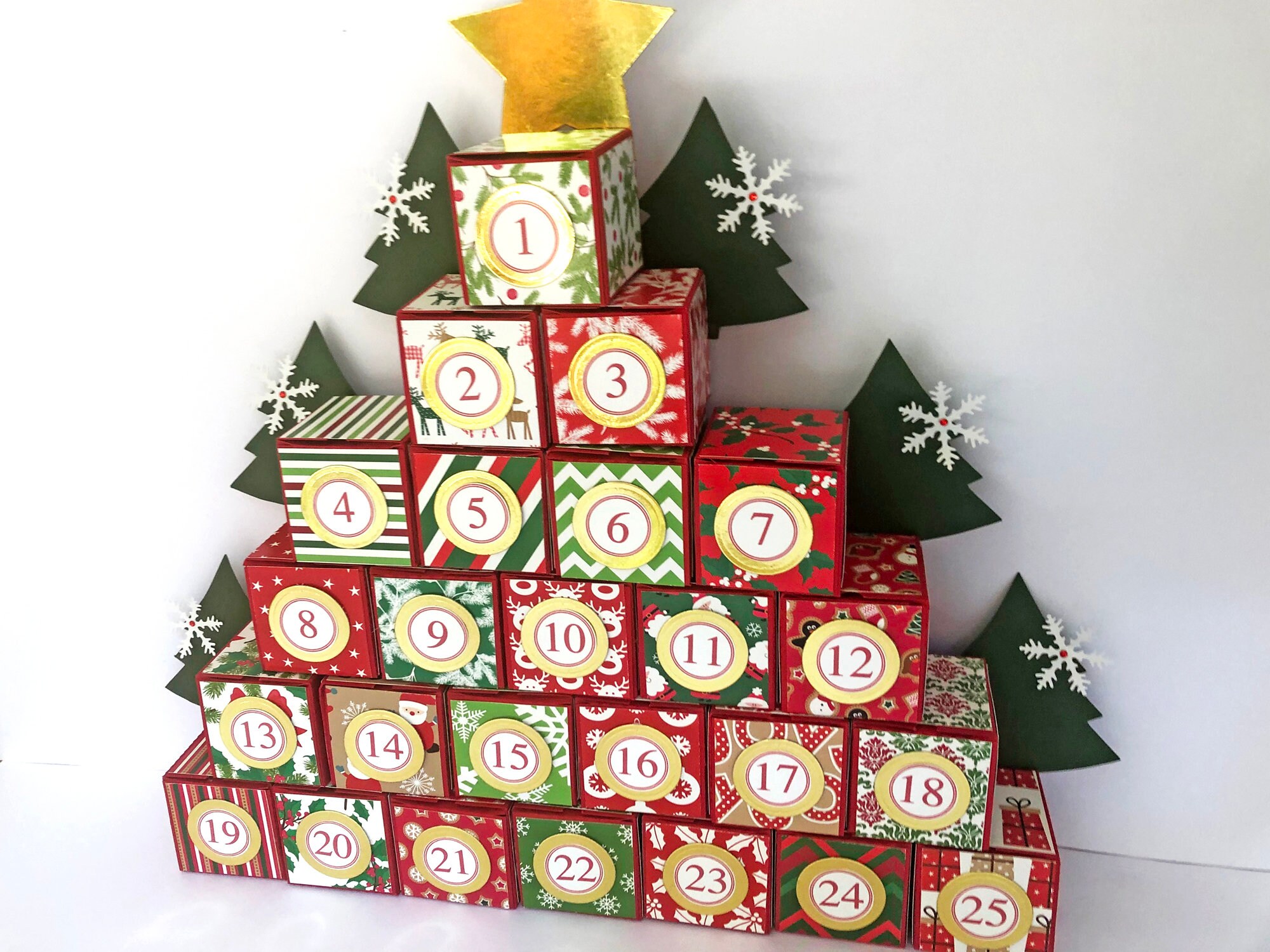 Christmas Advent Calendar, Countdown Calendar, Christmas Decorations ...