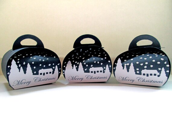 10 Christmas Favor Boxes Christmas Decorations Christmas - Etsy