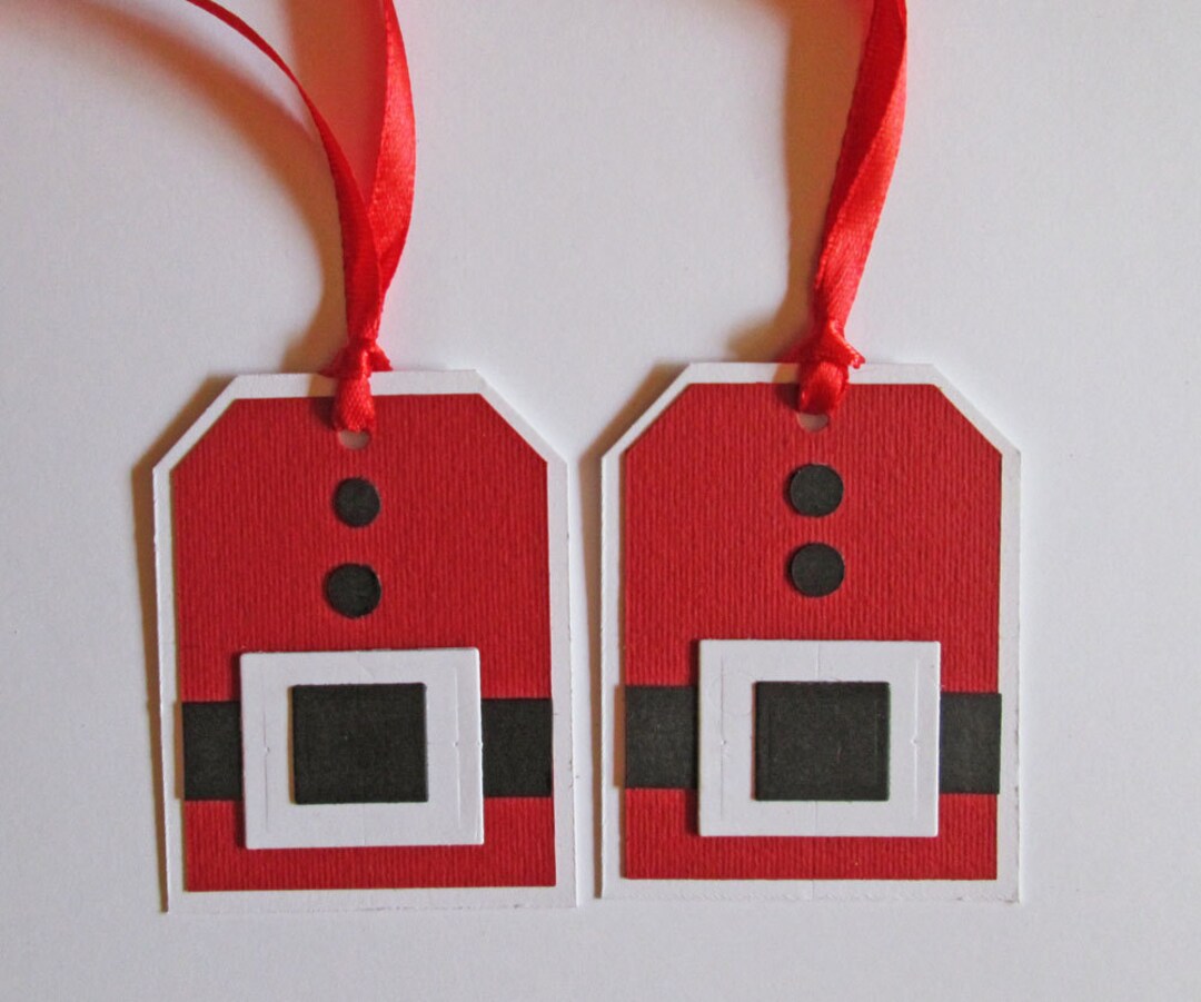 Santa Suit Christmas Gift Tags - Christmas Tags - Holiday Gift Tags ...