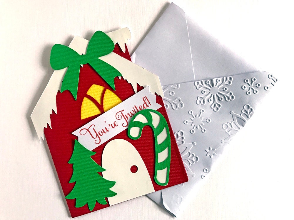 Christmas Invitations Christmas Party Invitations Christmas | Etsy