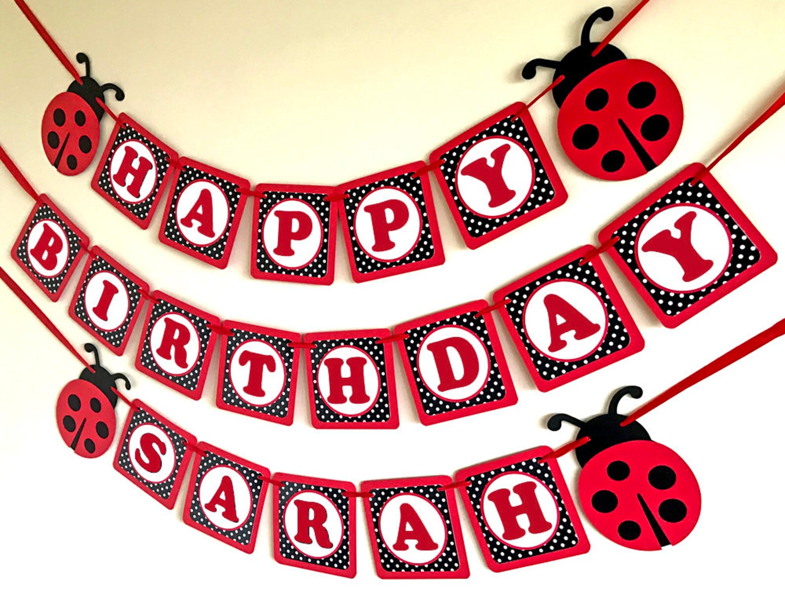 Ladybug Banner Ladybug Birthday Banner Ladybug Party | Etsy