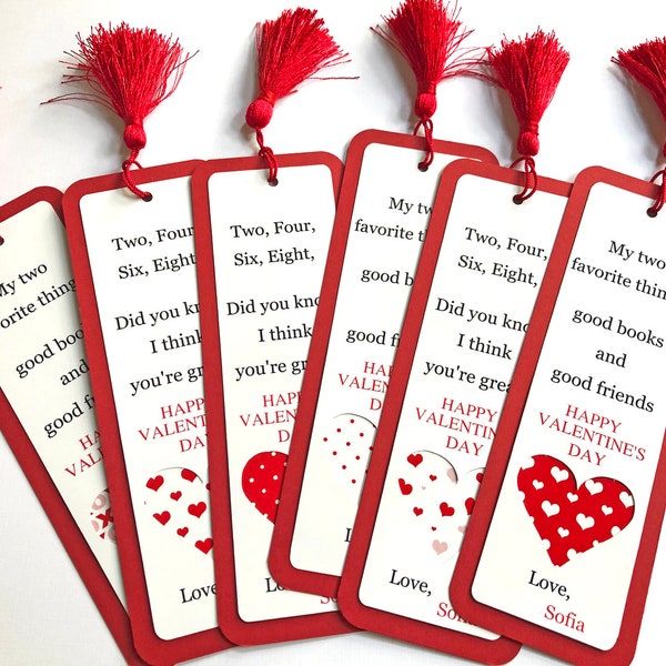 Valentine Bookmark - Etsy