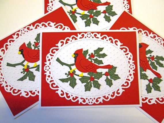 Cardinal Christmas Cards Bird Holiday Cards Boxed Christmas | Etsy