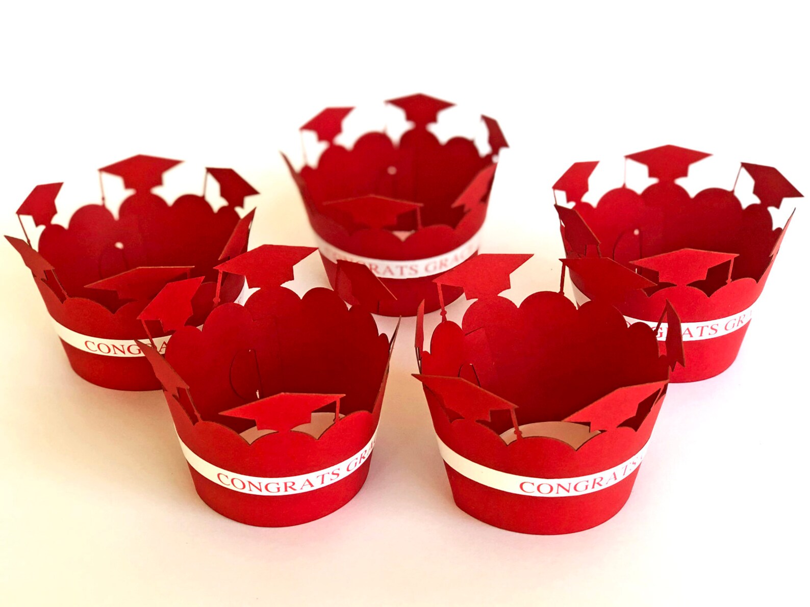 Graduation Cupcake Wrappers Personalized Cupcake Liners High - Etsy