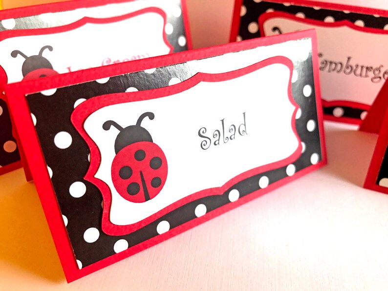 Ladybug Food Labels, Ladybug Birthday, Ladybug Party Decorations ...
