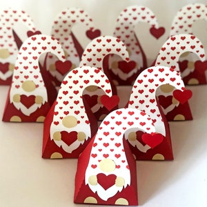 Gnome Valentine Favor Boxes, Valentine's Day Treat Box, Valentines ...