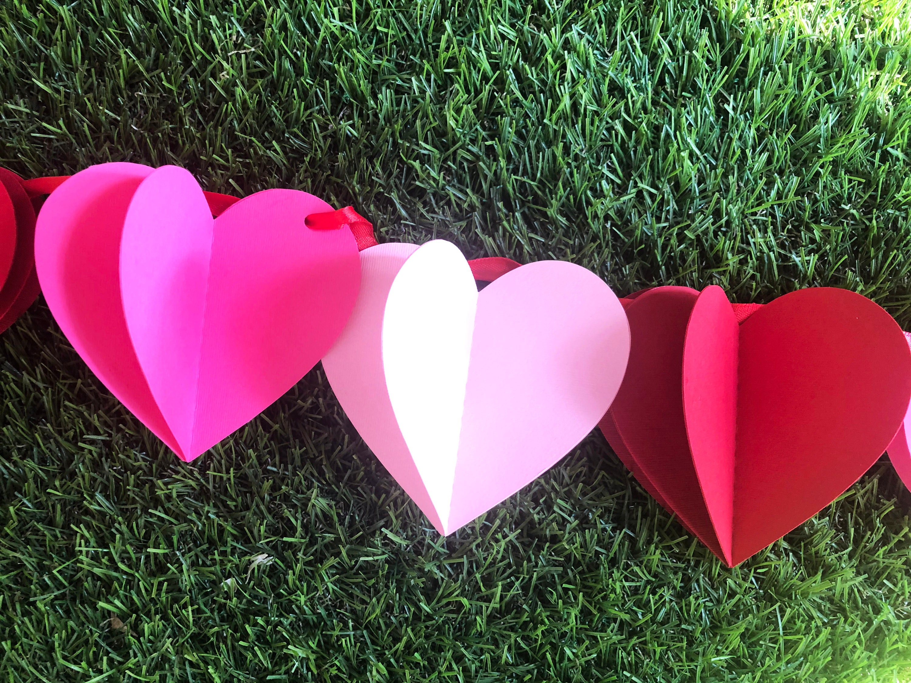 Valentine Heart Banner, Heart Garland Decoration, Cute Love Heart ...