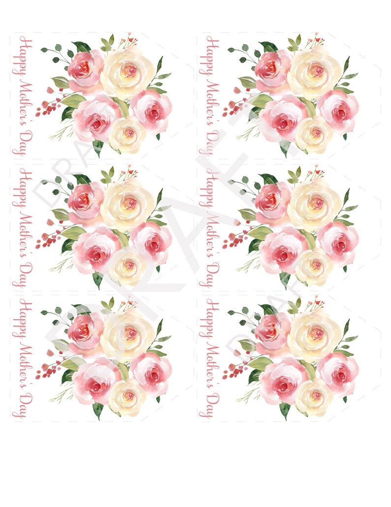 Happy Mothers Day Gift Tags Printable Digital Floral - Etsy