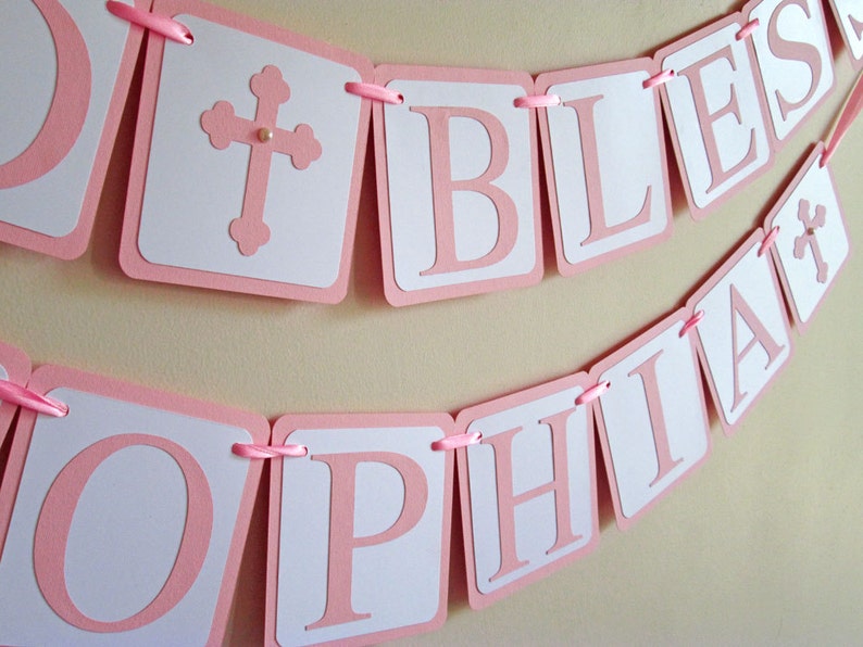 Girl Baptism Banner First Communion Confirmation Christening - Etsy