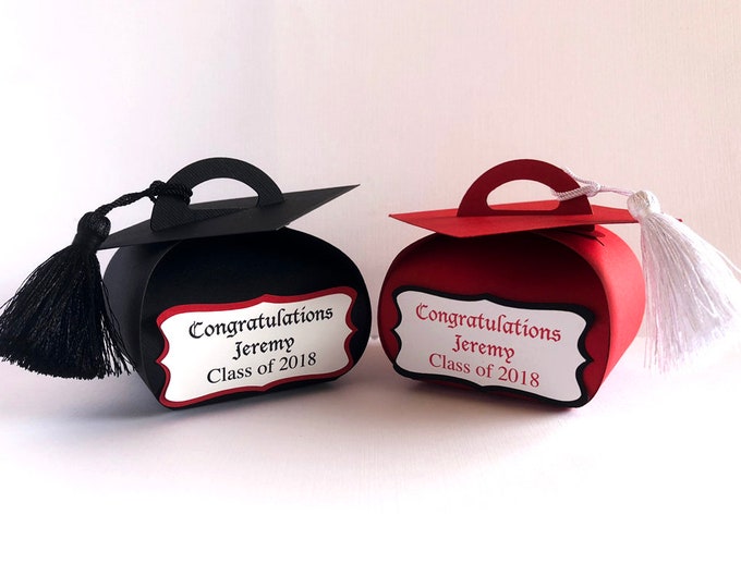 Graduation Cap Favor Boxes Graduation Gift Box Graduation Box ...