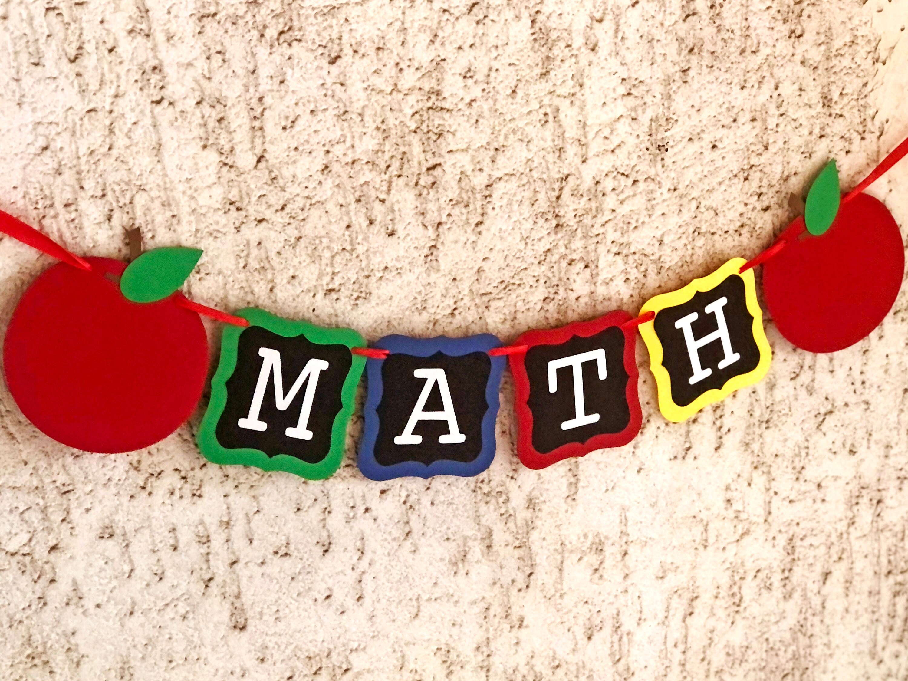 Math Banner Classroom Decor Teacher Classroom Sign Bulletin | Etsy