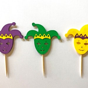 Mardi Gras Cupcake Toppers, Mardi Gras Toppers, Mardi Gras Party, Mardi ...