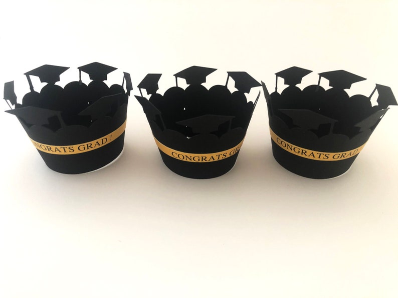Graduation Cupcake Wrappers, Cupcake Liners, High School, College ...