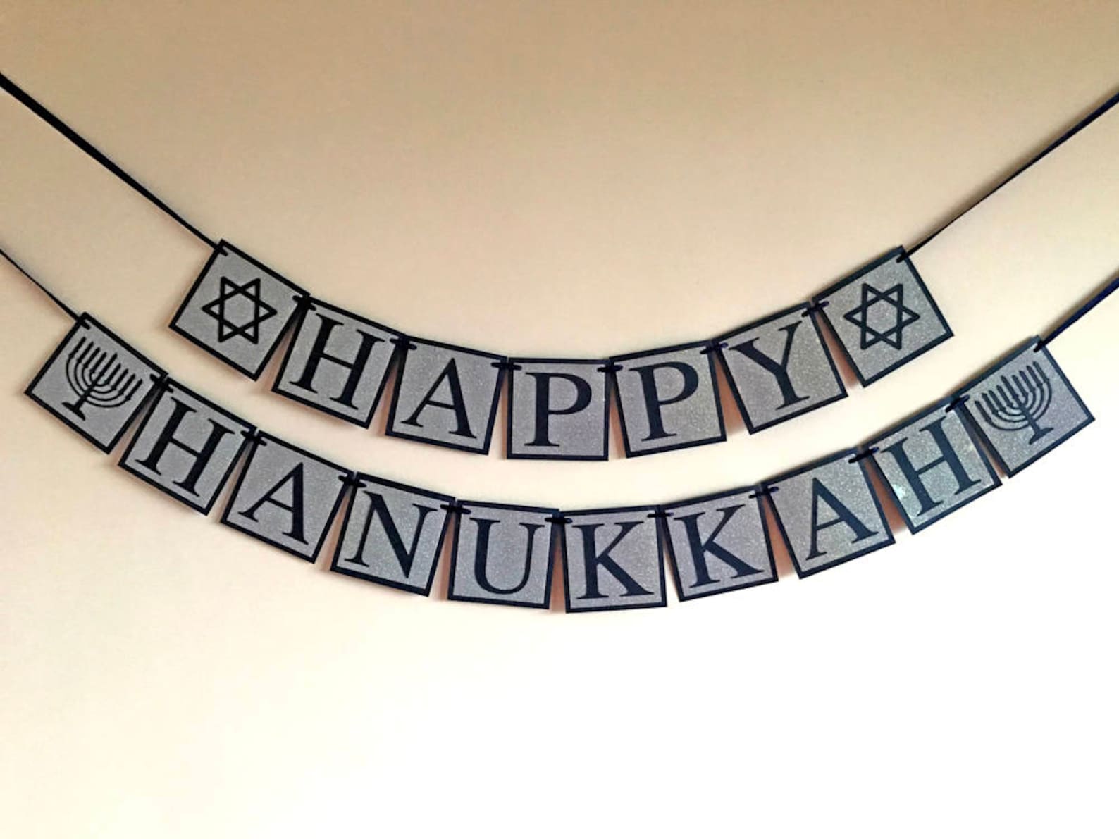Happy Hanukkah Banner Hanukkah Decorations Hanukkah Garland | Etsy