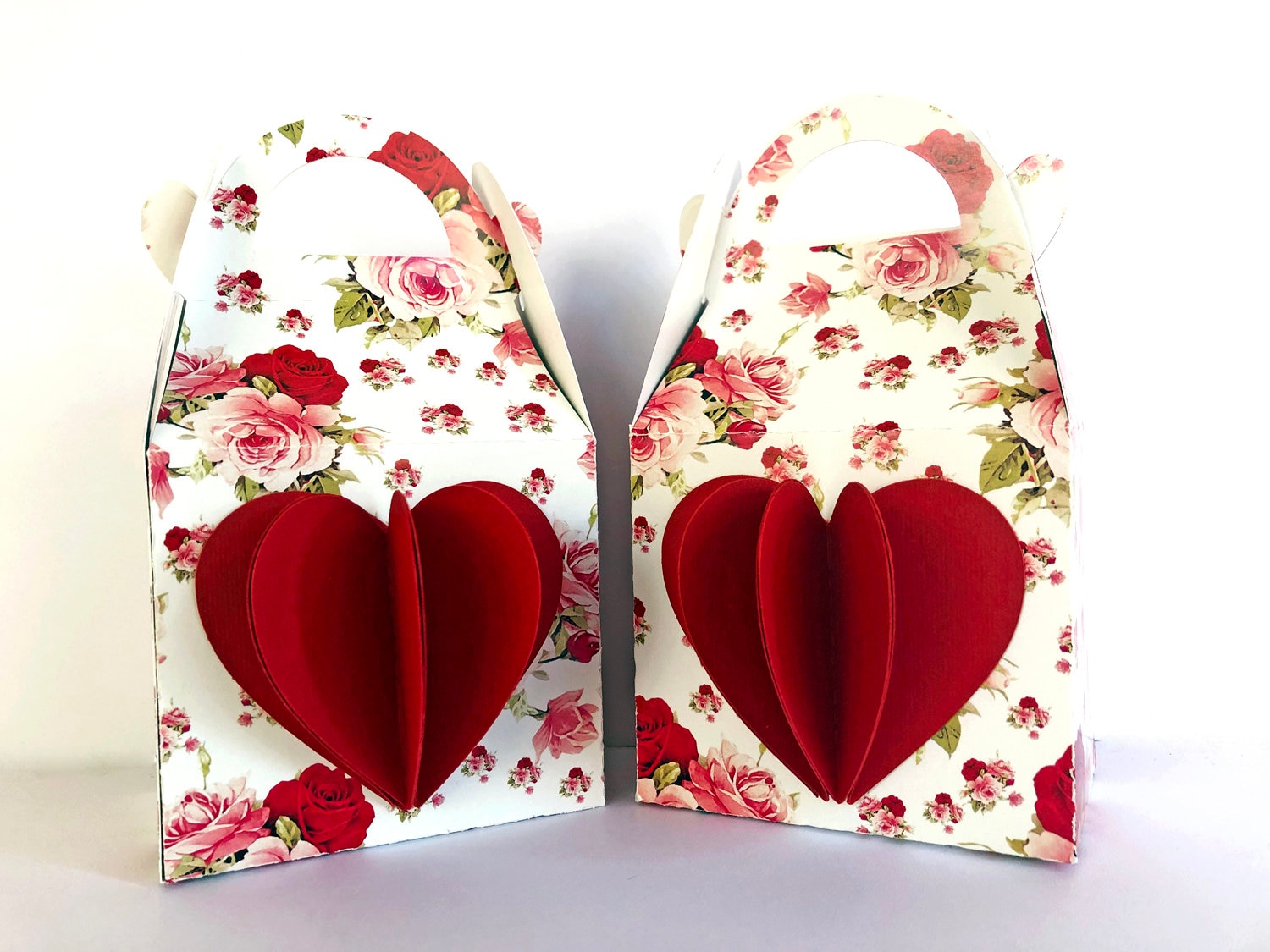 10 Valentine Gift Boxes Valentine Treat Box Small Gift Box | Etsy