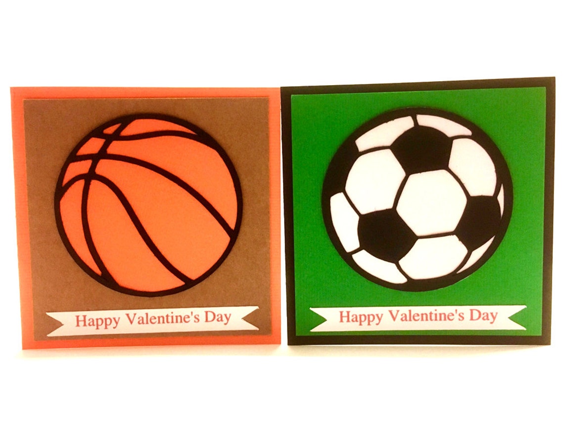 Sports Valentines Day Cards Baseball Valentines Football - Etsy
