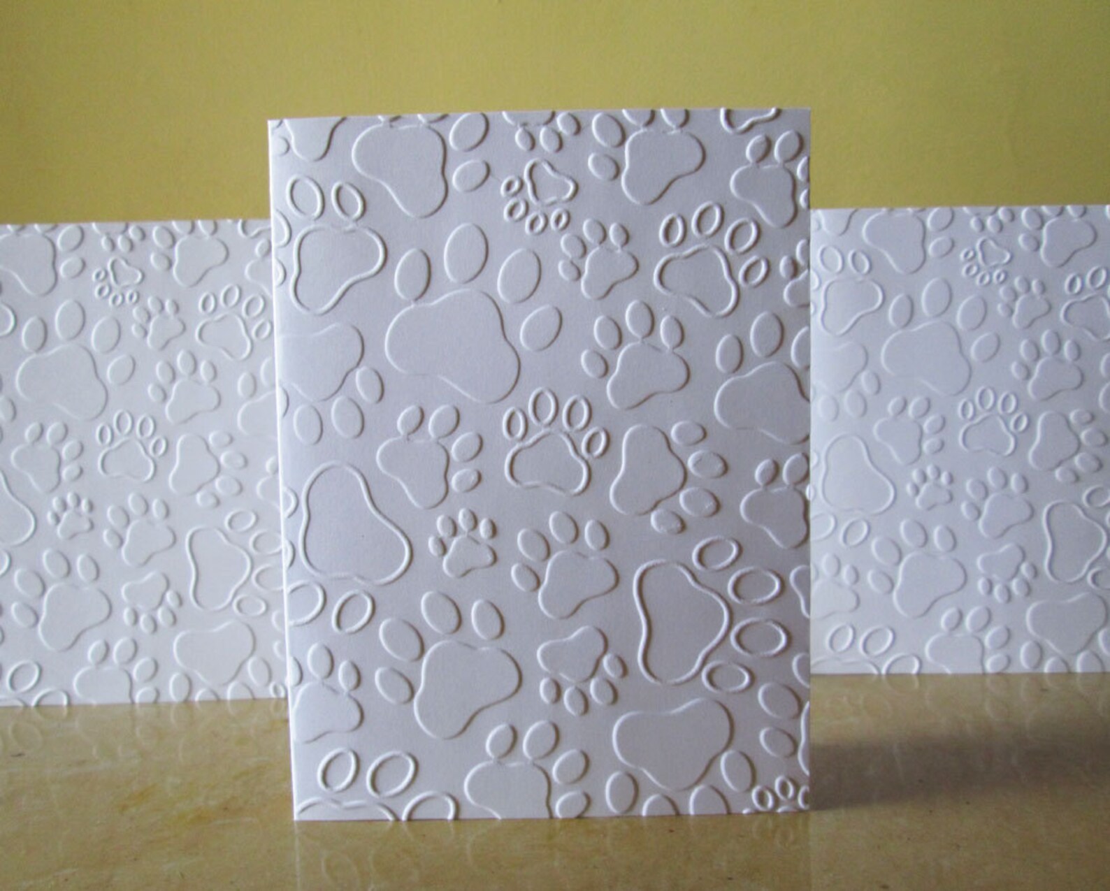 Paws Embossed Cards Dog Lovers Cards Note Cards Blank | Etsy