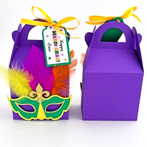 Mardi Gras Favor Box, Mardi Gras Party Decorations, Treat Box, Candy ...