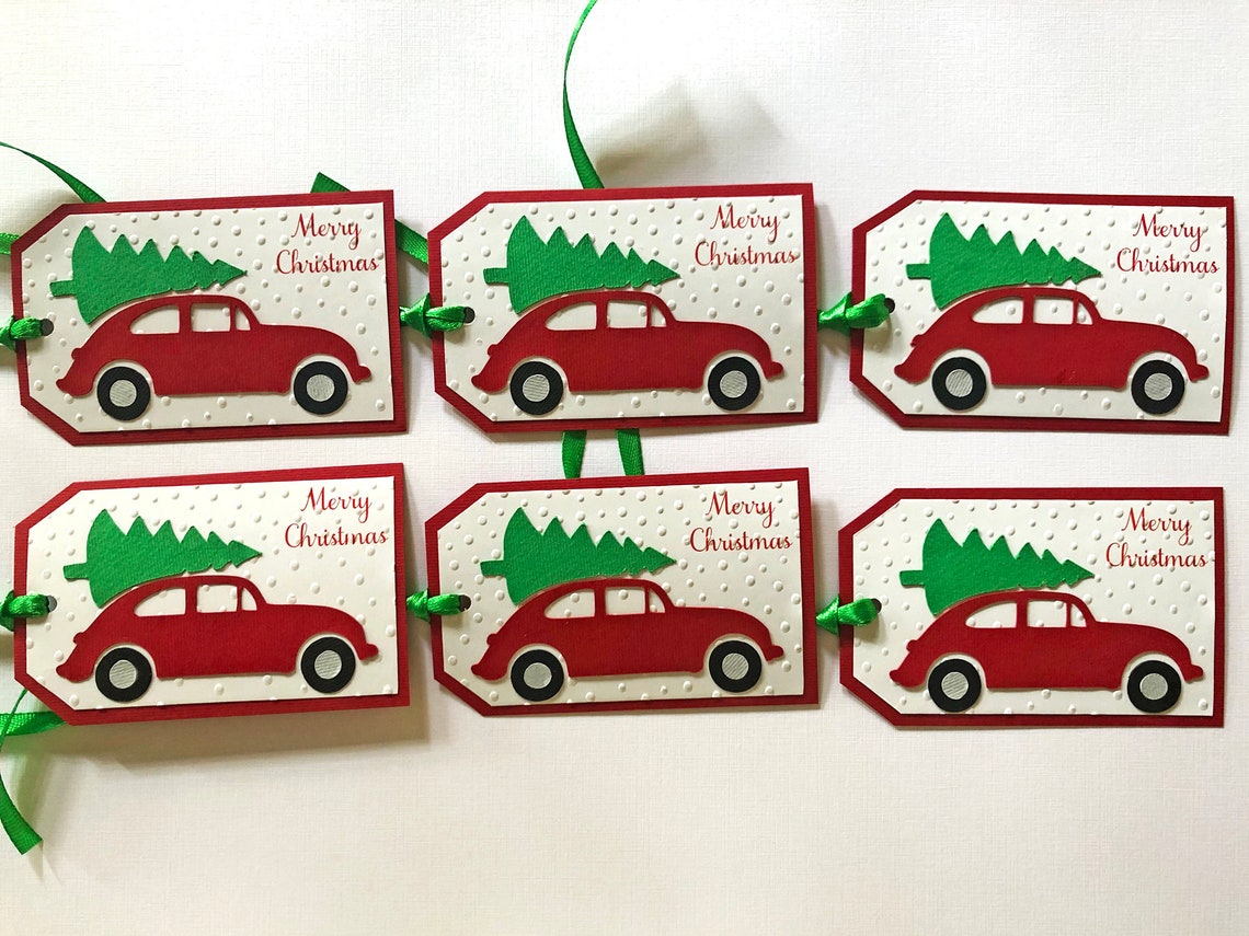 Car Christmas Gift Tags Christmas Tags Christmas Favor Tags - Etsy