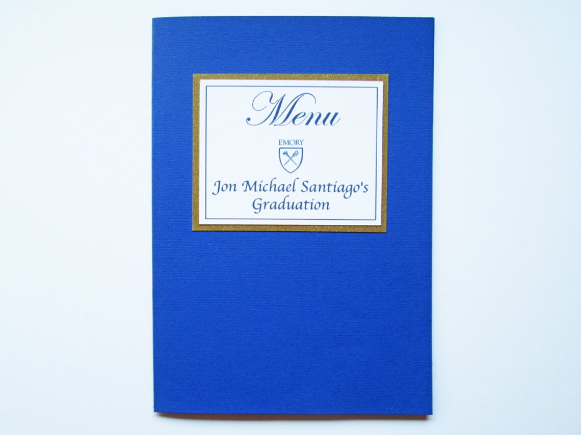Graduation Menu Cards, High School, College Graduation Party ...