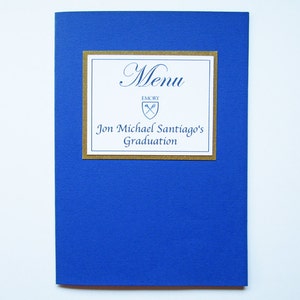 Graduation Menu Cards, High School, College Graduation Party ...