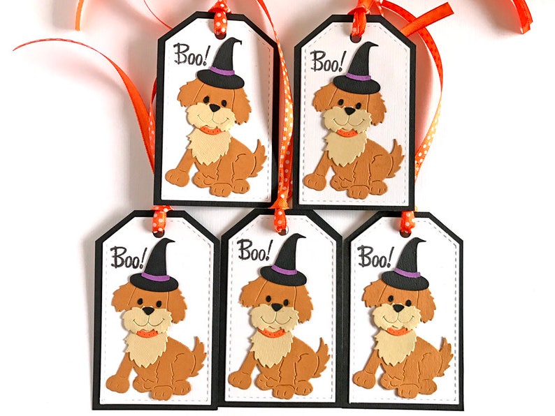 Dog Halloween Tags Cute Halloween Gift Tags Halloween Favor | Etsy