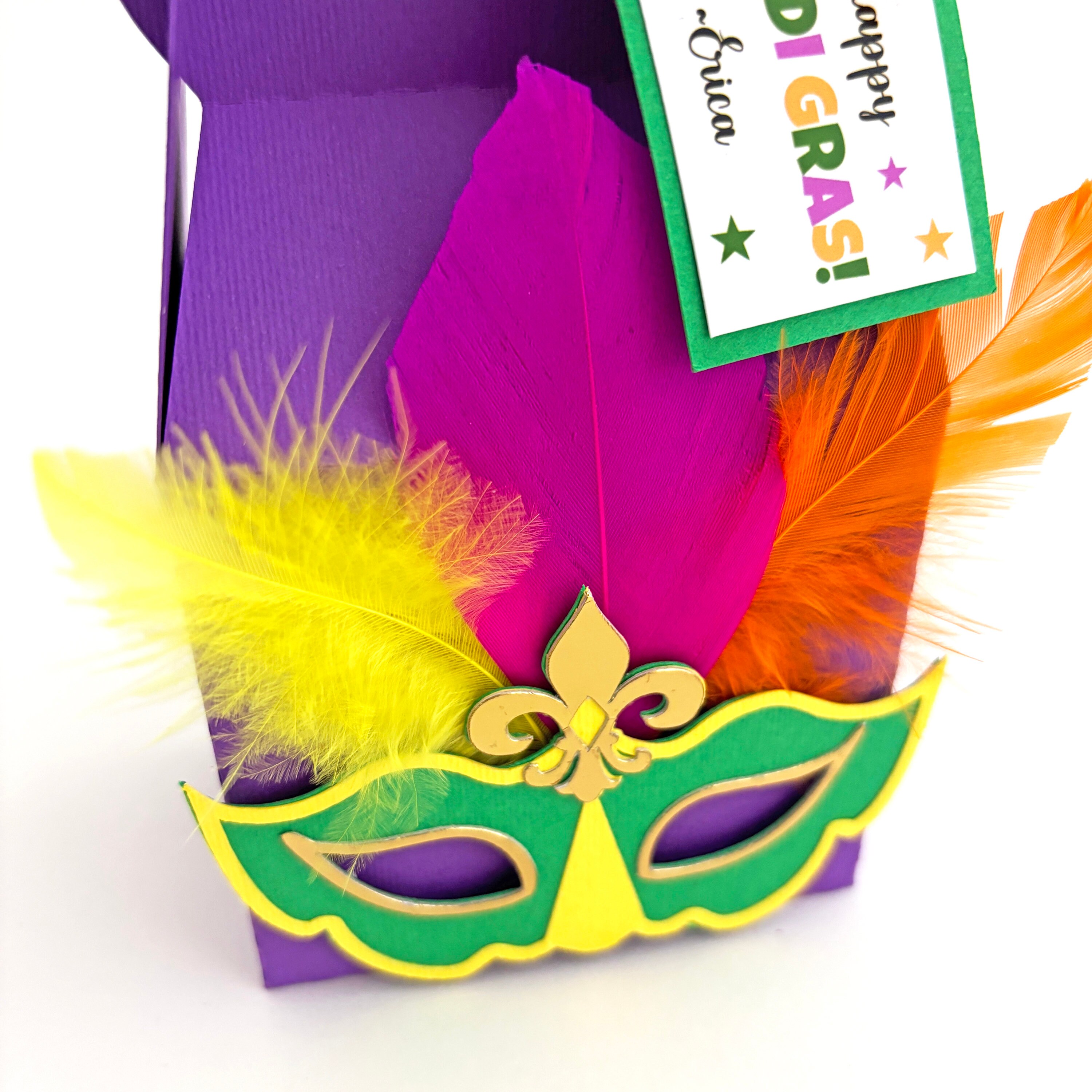 Mardi Gras Favor Box, Mardi Gras Party Decorations, Treat Box, Candy ...
