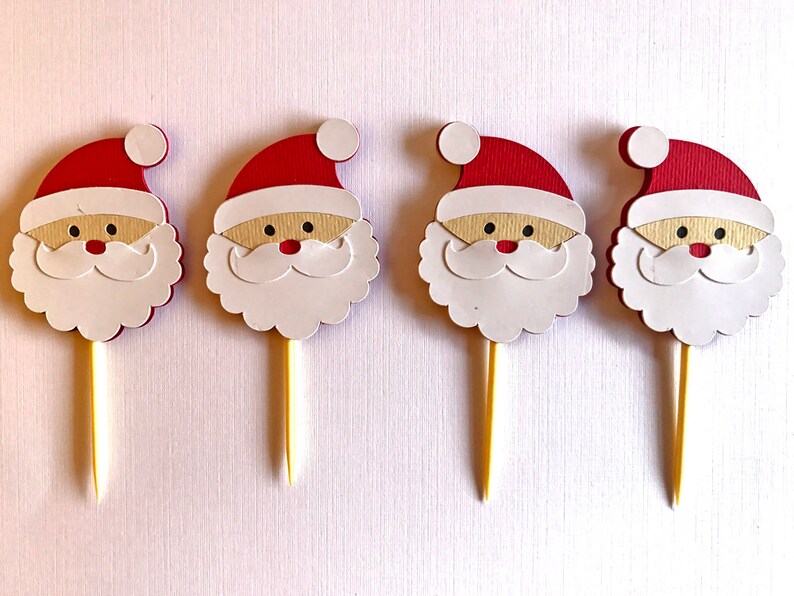 Christmas Cupcake Toppers Christmas Toppers Christmas Party | Etsy