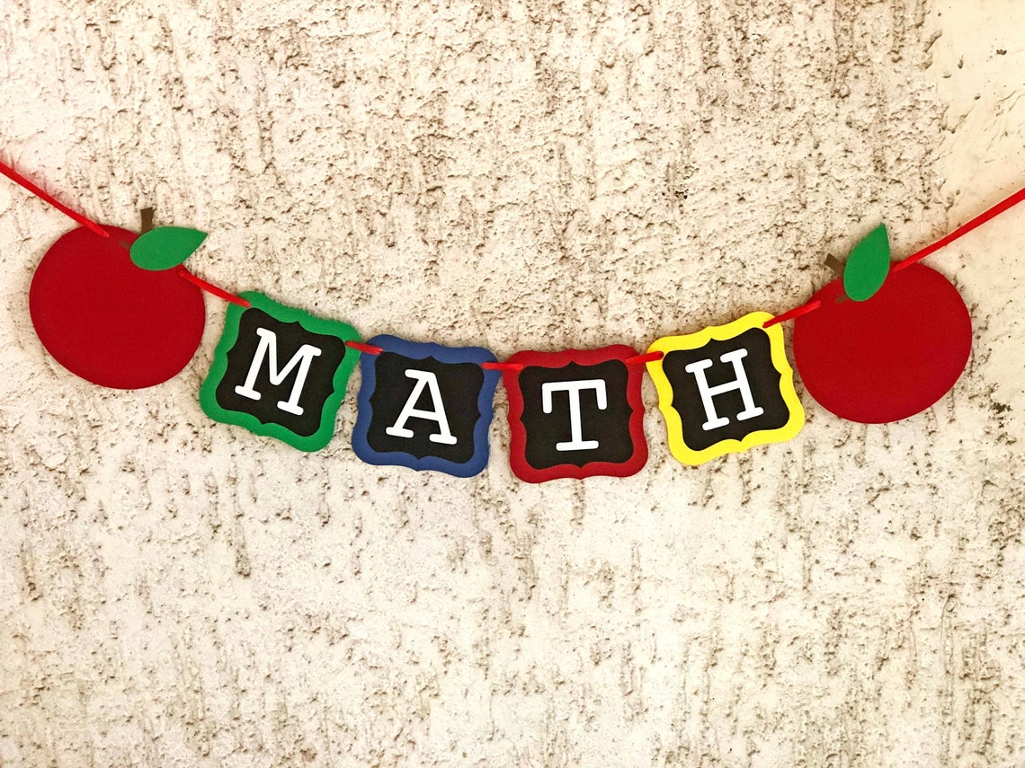 Math Banner Classroom Decor Teacher Classroom Sign Bulletin - Etsy