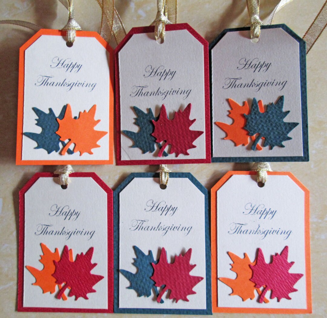Thanksgiving Gift Tags, Happy Thanksgiving Favor Tags, Autumn Fall ...
