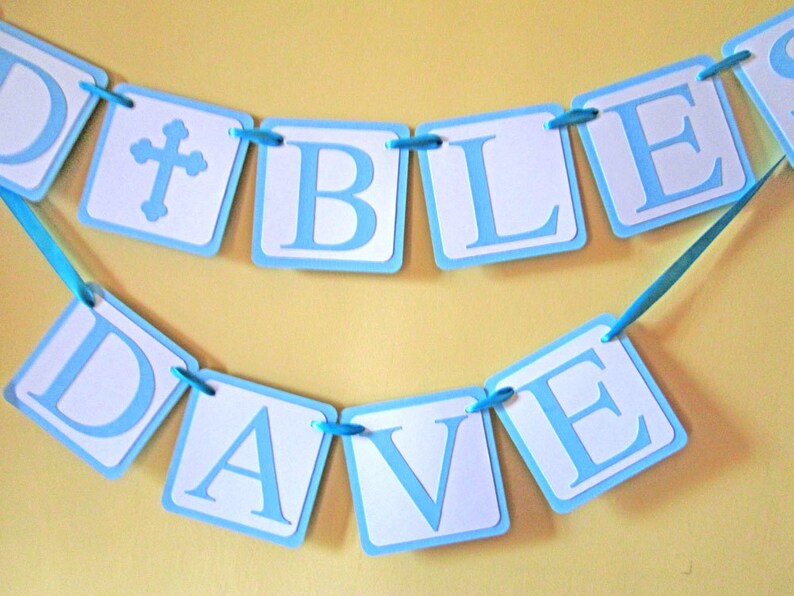 Boy Baptism Banner First Communion Confirmation Christening | Etsy