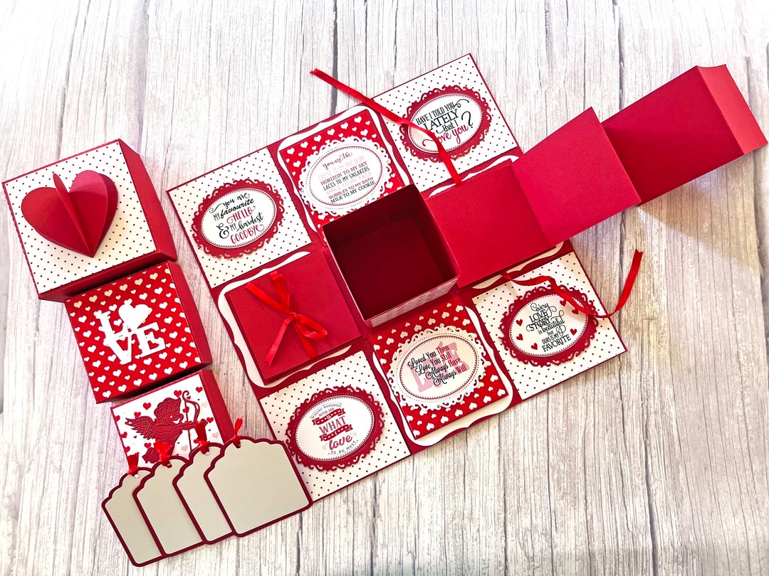 Wedding Anniversary Explosion Box, Anniversary Exploding Box, Heart Love Picture Box, Boyfriend ...