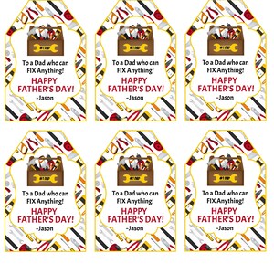 Editable Happy Fathers Day Tags, Father's Day Gift Tags Printable, Tool ...