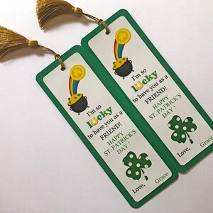 St Patrick's Day Bookmarks, Classroom St Patricks Day Book Mark ...