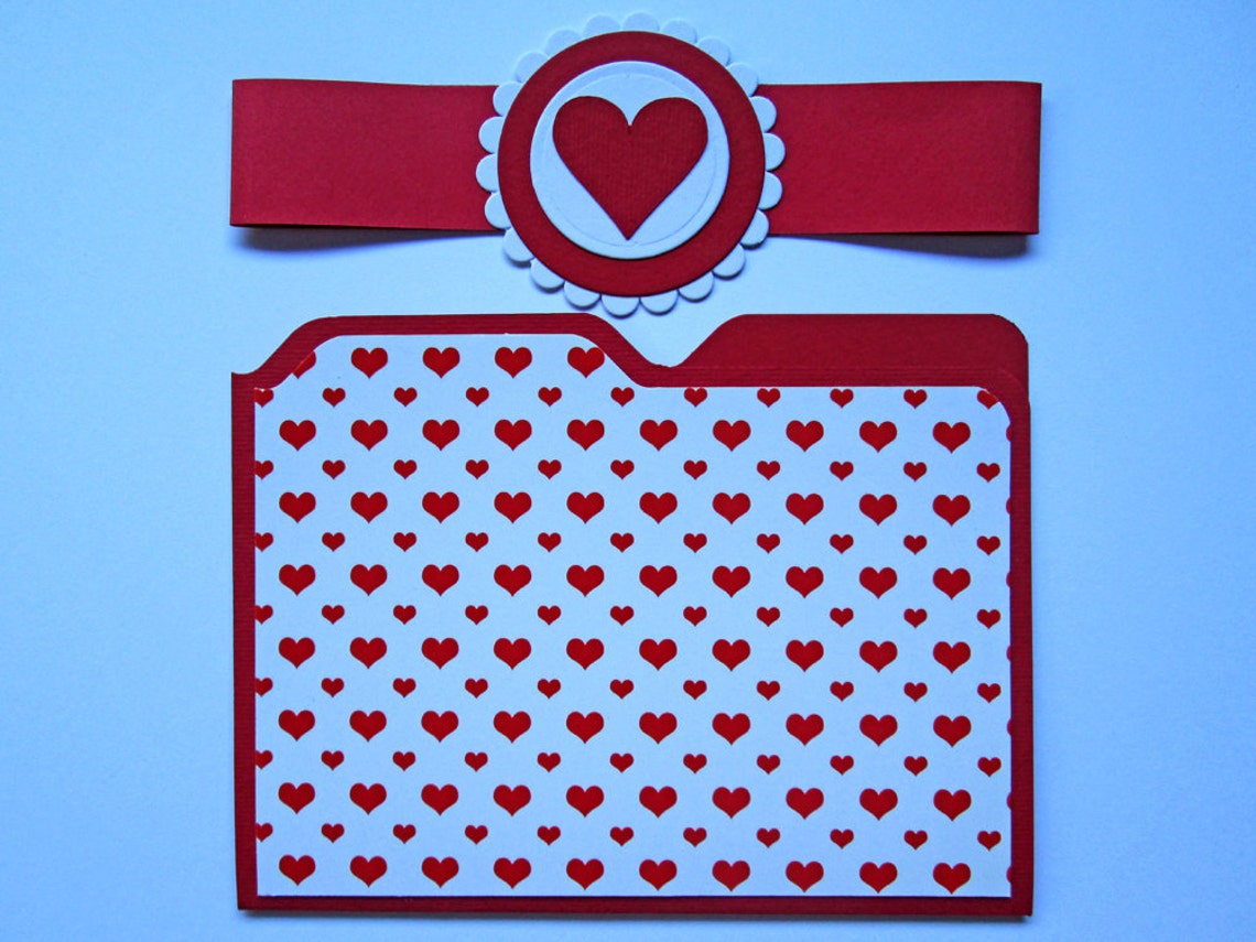 Hearts Valentines Day Gift Card Holders Valentine Gift Card | Etsy