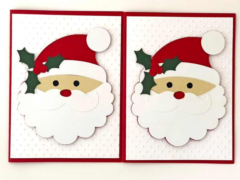 Santa Christmas Cards Holiday Cards Boxed Christmas Card - Etsy
