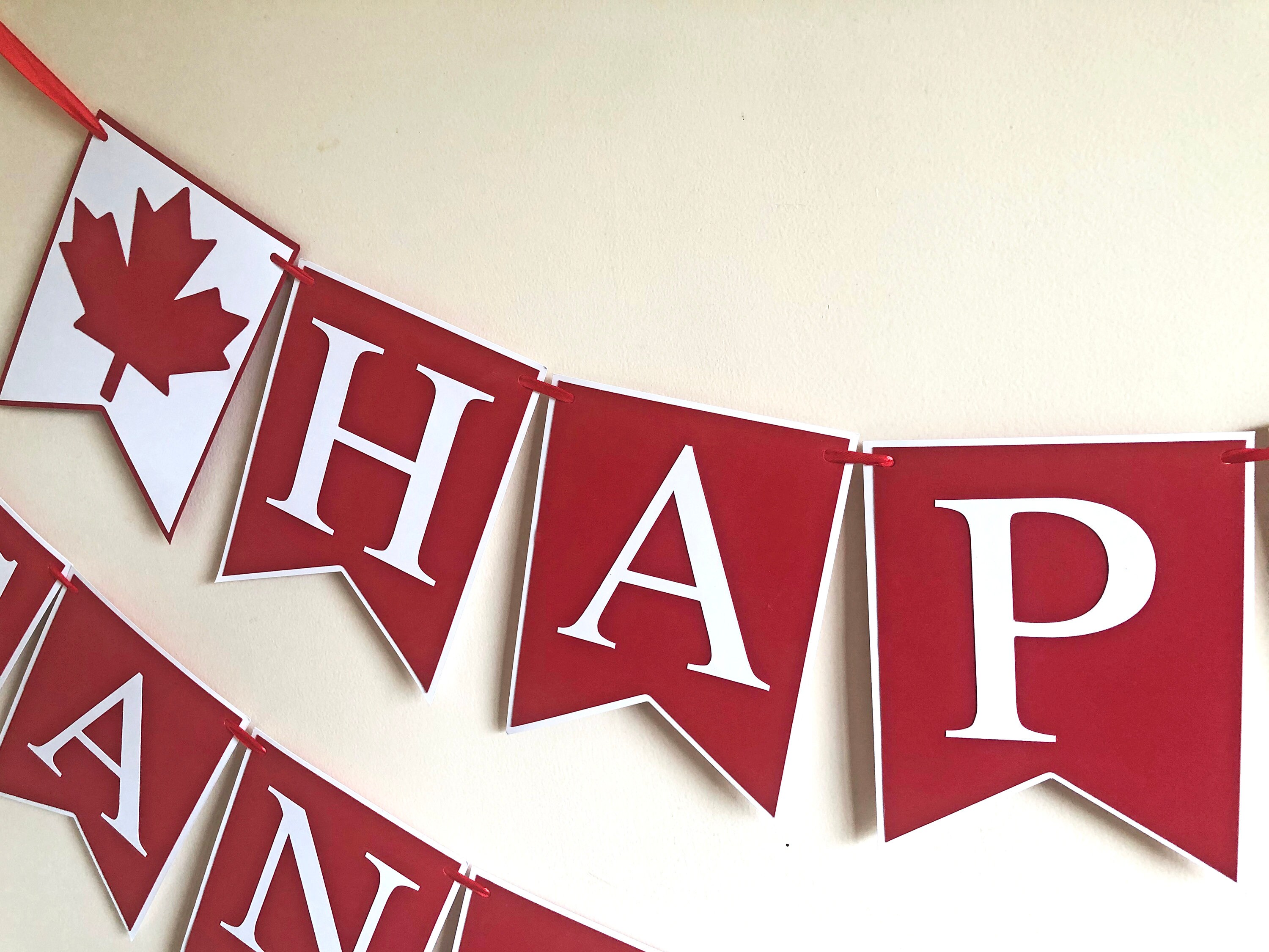 Canada Day Banner, Printable Happy Canada Day Party Decorations, July ...