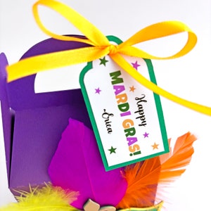 Mardi Gras Favor Box, Mardi Gras Party Decorations, Treat Box, Candy ...