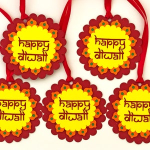 Happy Diwali Gift Tags, Mandala Favor Tags, Festival of Lights, Diwali ...