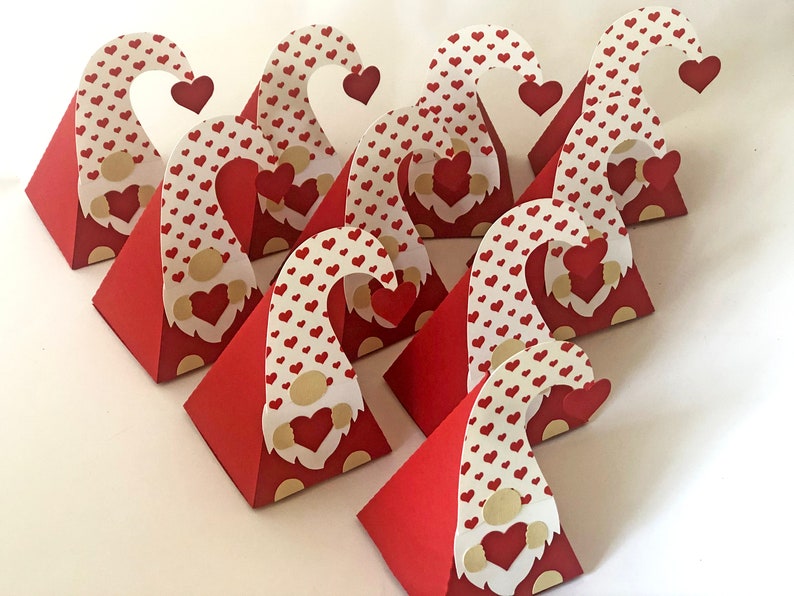 Gnome Valentine Favor Boxes, Valentine's Day Treat Box, Valentines ...